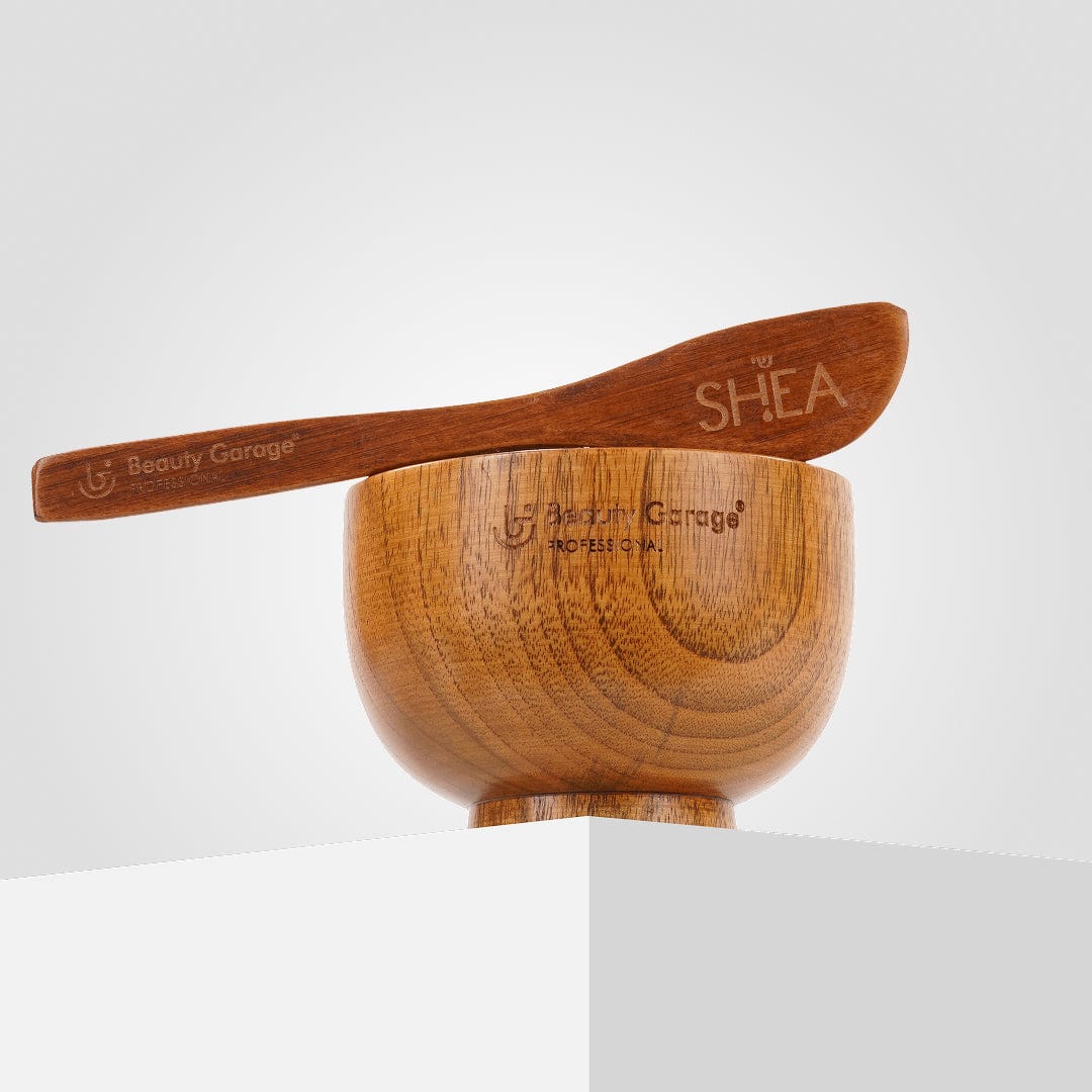 Shea Handcrafted Bowl & Spatula – Eco-Friendly Salon Tool